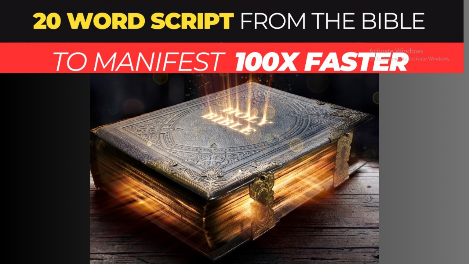 20 Word Manifestation Script From the Bible - Time For Relax